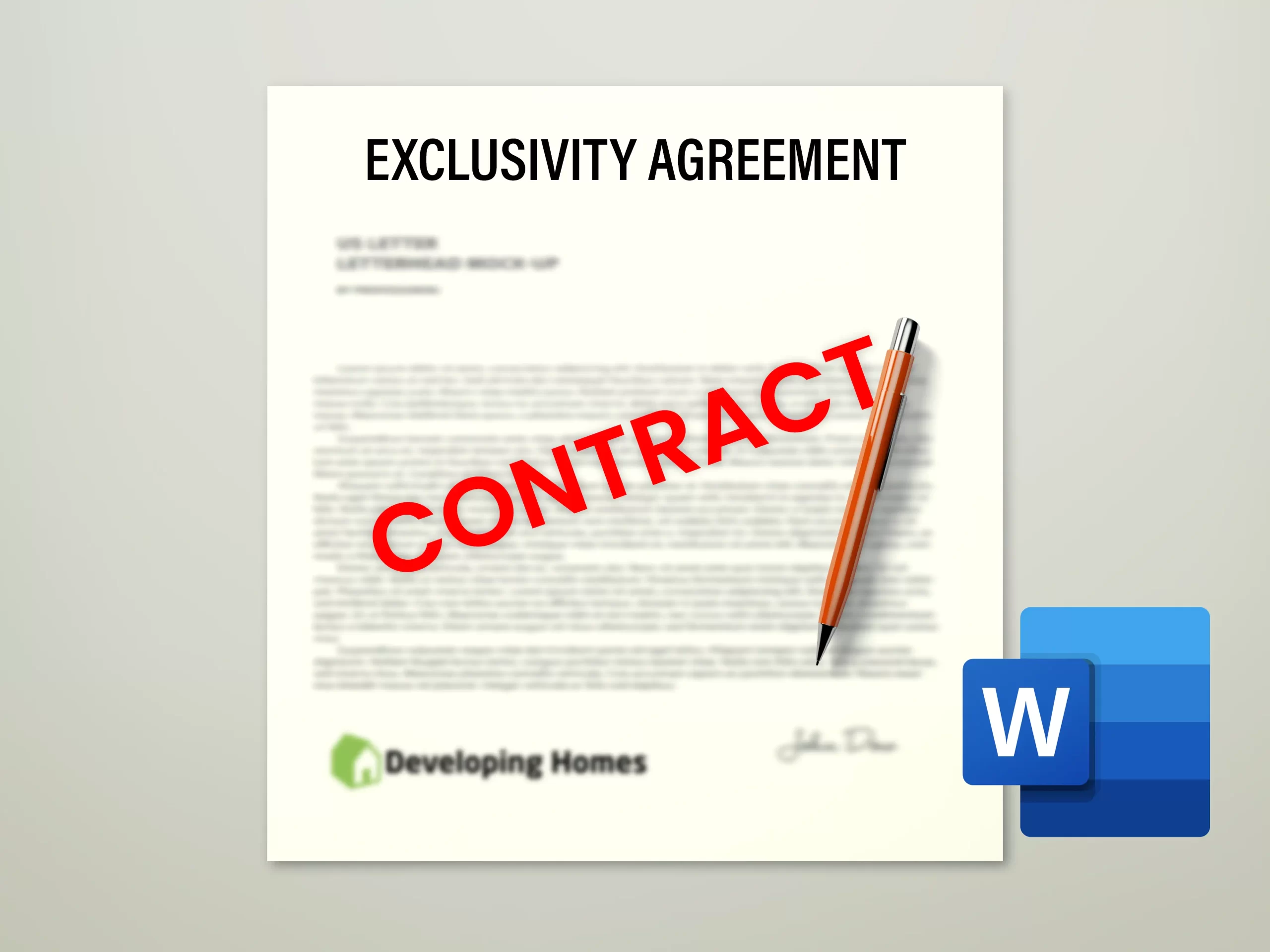 Exclusivity Agreement Template | DEVELOPING HOMES